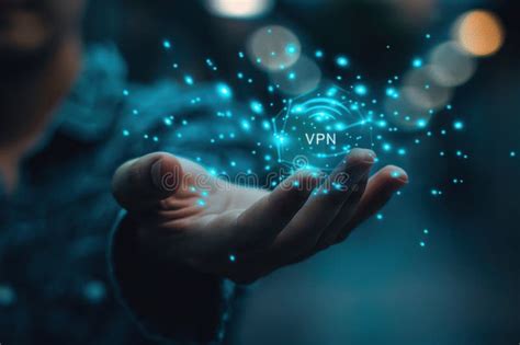 Vpn Virtual Private Network Security Internet Tunneling Protocol Concept Man Using Vpn To
