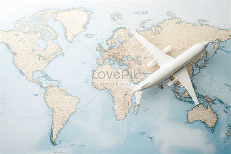 세계지도의 비행기