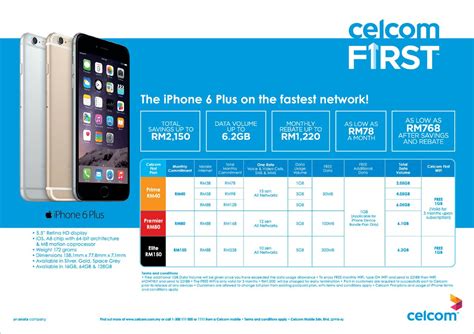 Celcom Iphone 6 And Iphone 6 Plus Contract Plans [insider]