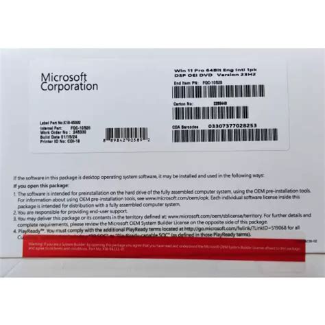 Microsoft Oem Windows Pro Eng X Dvd