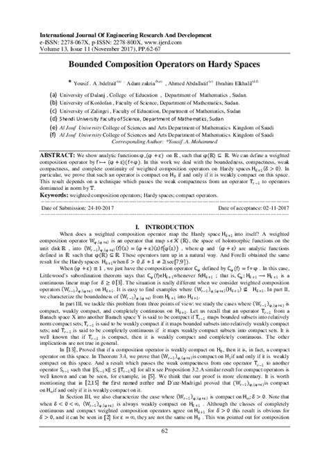pdf bounded composition operators on hardy spaces