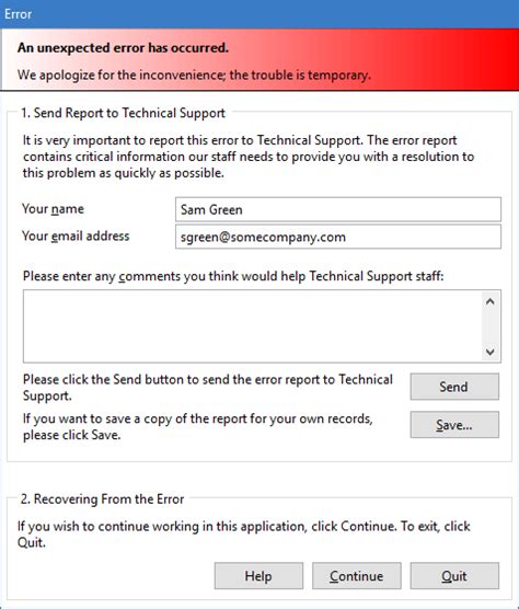 Report Wizard Errors Help Center
