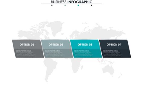 비즈니스 데이터입니다 프로세스 차트입니다 그래프 4 단계 옵션 부품 또는 프로세스 다이어그램의 추상 요소 프레 젠 테이 션에 대 한 벡터 비즈니스 템플릿입니다