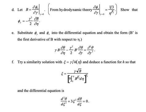 d Let B γϕxγ 0 From hydrodynamic theory Chegg com