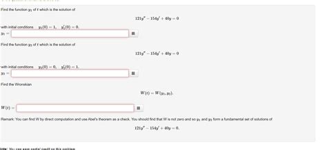 Find The Function Y Of T Which Is The Solution Of Chegg