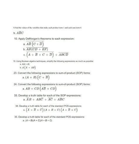 boolean algebra examples boolean logic