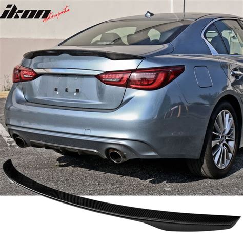 Ikon Motorsports Trunk Spoiler Compatible With 2014 2024 Infiniti Q50