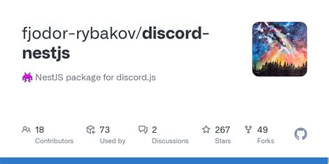 Github Fjodor Rybakovdiscord Nestjs 👾 Nestjs Package For Discordjs