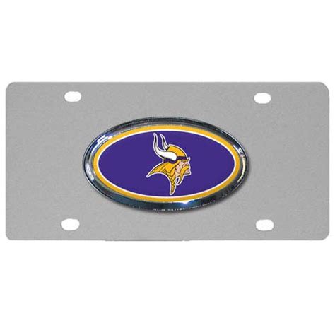 Minnesota Vikings Dome Steel License Plate Sports Unlimited