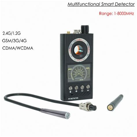 Multifunctional Detector Rf Signal And Mobile Phone And Camera Lens And Magnet Detector 1 8000mhz