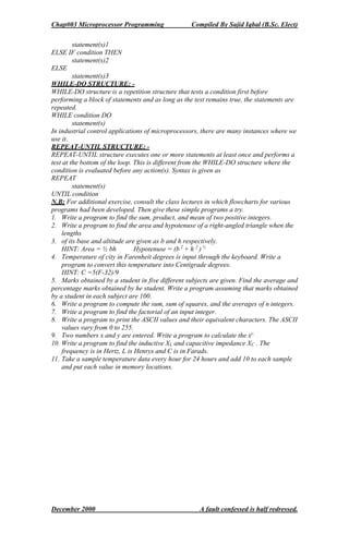 Lecture Notes On Microprocessor And Microcomputer PDF