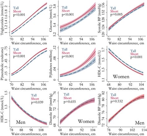 Estimated Relationships Between Metabolic Markers And Waist