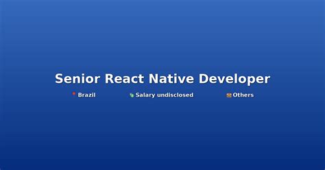 Senior React Native Developer At Breaker19