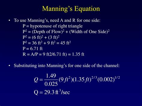 PPT Module D Flow In Pipes Mannings Equation PowerPoint Presentation ID