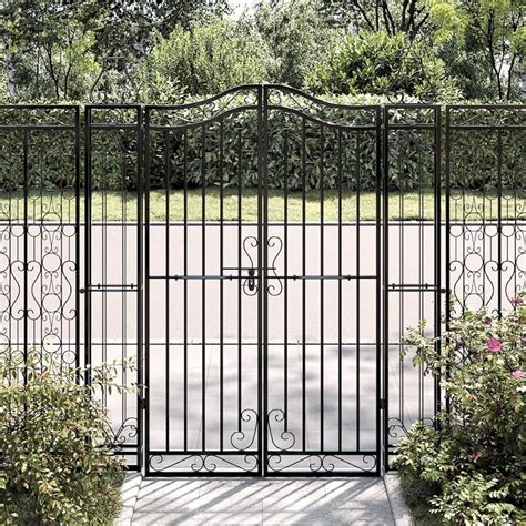 Wrought Iron Garden Gates Metal Driveway Outdoor Aluminum Wrought Iron