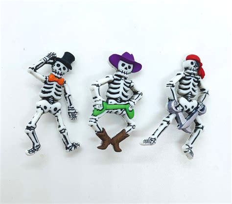 Halloween Button Skeleton Button Scary Button Diy Project T For