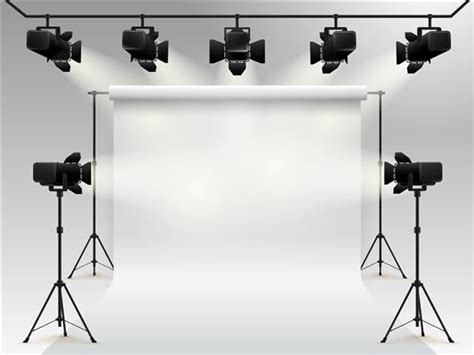 تجهیزات نورپردازی و پس زمینه خالی سفید استودیو عکاسی حرفه ای استودیو