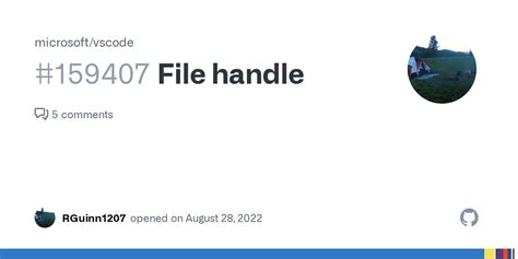 File Handle · Issue 159407 · Microsoftvscode · Github