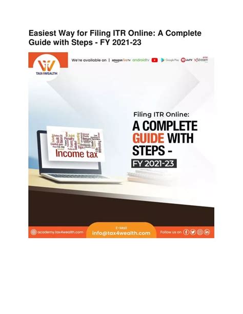 PPT Easiest Way For Filing ITR Online A Complete Guide With Steps By Academy Tax Wea