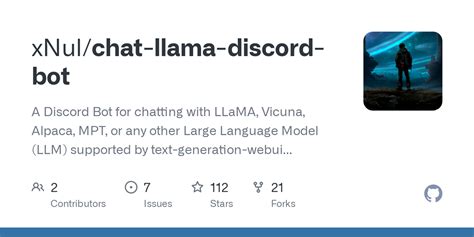 github xnul chat llama discord bot a discord bot for chatting with