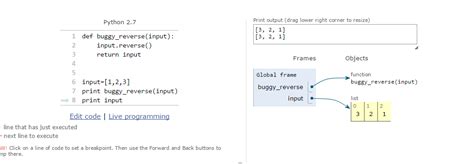 Python Reversing A List But Not Reversing It At The Same Time Stack