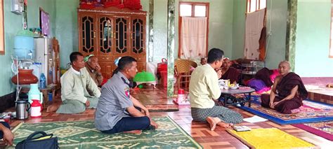 မီးလောင်မှုကြောင့် ထိခိုက်ပျက်စီးသွားသည့် ရပ်စောက်မြို့နယ် ဘုရားဖြူက