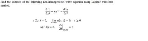 Solved Find The Solution Of The Following Non Homogeneous