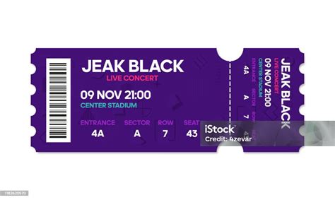 라이브 콘서트 음악 이나 댄스 벡터 티켓 템플릿 티켓 템플릿 0명에 대한 스톡 벡터 아트 및 기타 이미지 0명 Food Festival 기타 현악기 Istock