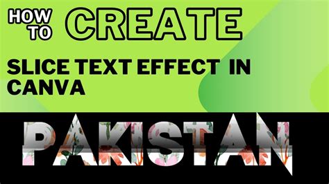 how to create slice text effect in canva youtube