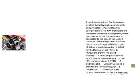 Touch Sensor Using Darlington Pair Advanced Electronic Sensing Technology Sensor Wiki