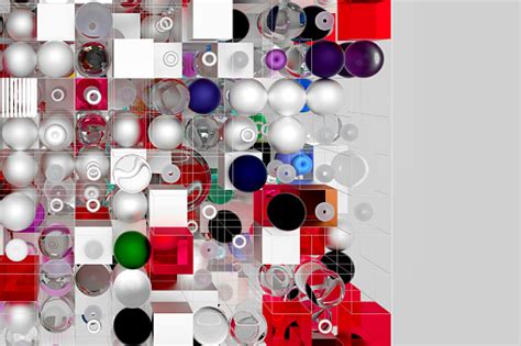 흰색 녹색 빨간색 보라색과 유리 매트 알루미늄 금속 재료와 플라스틱에 흰색 녹색 빨간색 보라색과 파란색 색상의 큐브 구체