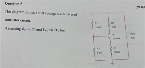 Solved Question 5 The Diagram Shows A Stiff Voltage Divider