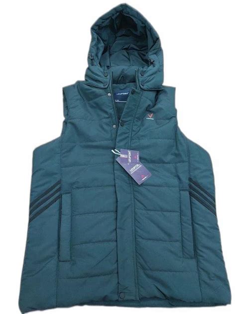 Polyester Sea Green Sleeve Less Cap Jacket Size Small Men At Rs 800