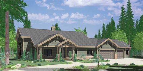 Ranch House Plan Featuring Gable Roofs Gable Roof House Ranch House