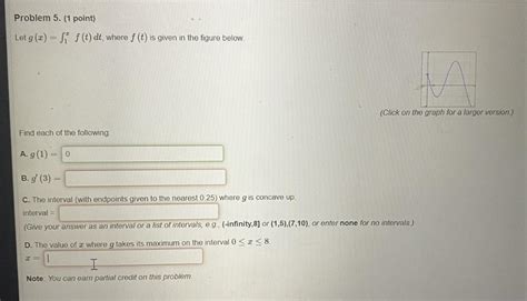 Solved Problem Point Let G X Xf T Dt Where F T Chegg Com