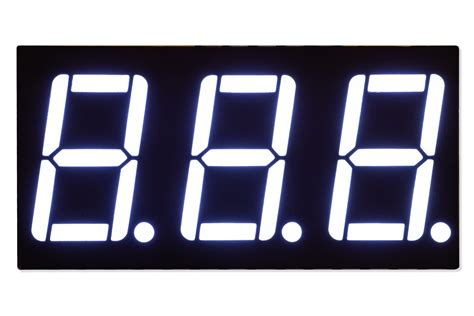 3x Led 7 Segment Display White Common Cathode