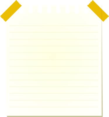 Yellow Notebook Paper Png