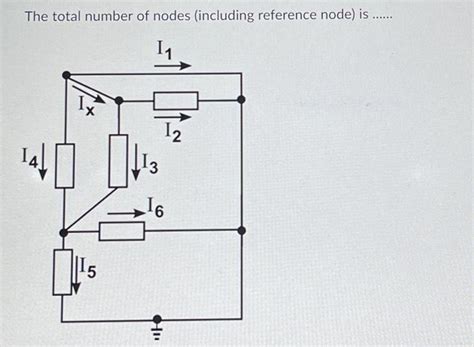 Solved The Total Number Of Nodes Including Reference Node Chegg