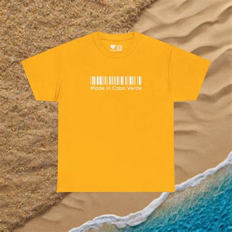 White Made In Cabo Verde Barcode T Shirt Cabo Verde Islands Africa