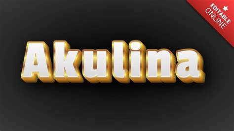Akulina Golden Texture 3d Text Effect Generator