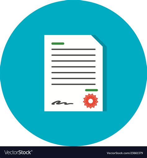 Contract Icon Royalty Free Vector Image Vectorstock