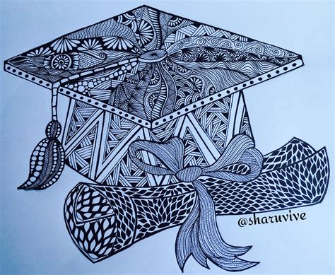 Graduation Cap Drawing