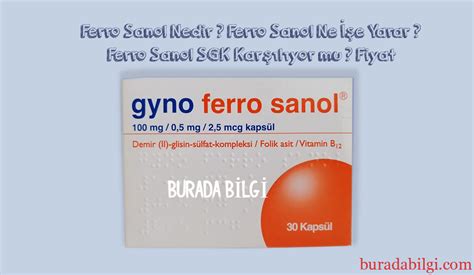 Ferro Sanol Nedir ? Ferro Sanol Ne İşe Yarar ? Ferro Sanol SGK ...