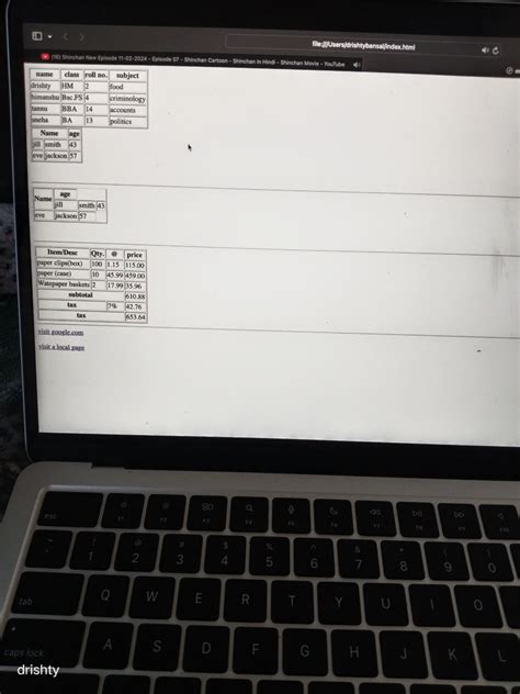 drishty bansal on linkedin webdevelopment html css tables