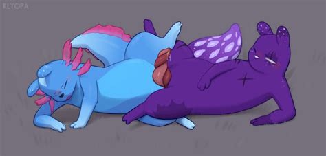 Rule 34 Absurd Res Amphibian Anthro Blue Body Blue Skin Blush Duo