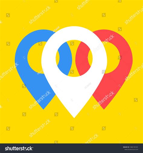 Map Pin Flat Design Style Modern Stock Vector Royalty Free 1980190181 Shutterstock