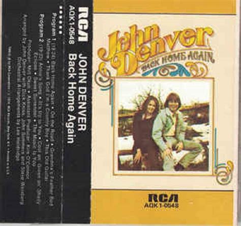 John Denver Back Home Again Music