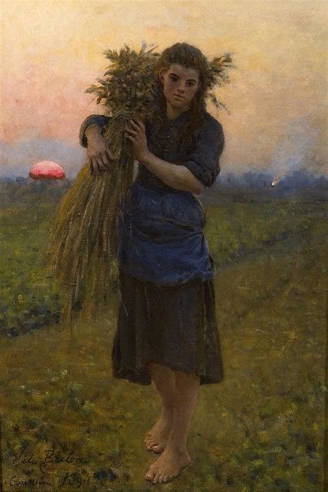 Glaneuse By Jules Breton 1894 Vackra Landskap Målningar