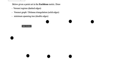 solved below given a point set in the euclidean metric draw