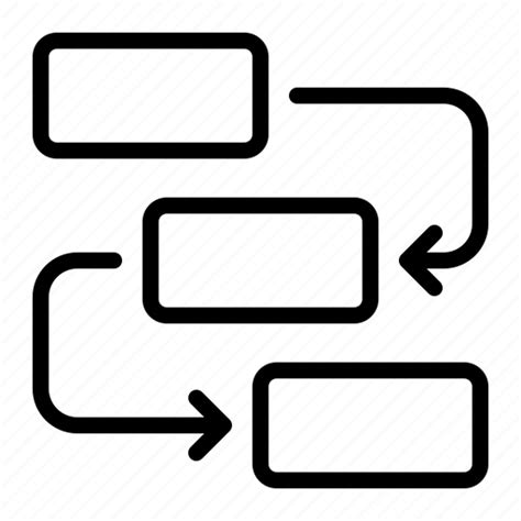 Workflow Scheme Organization Work Arrows Schemes Diagrams Icon